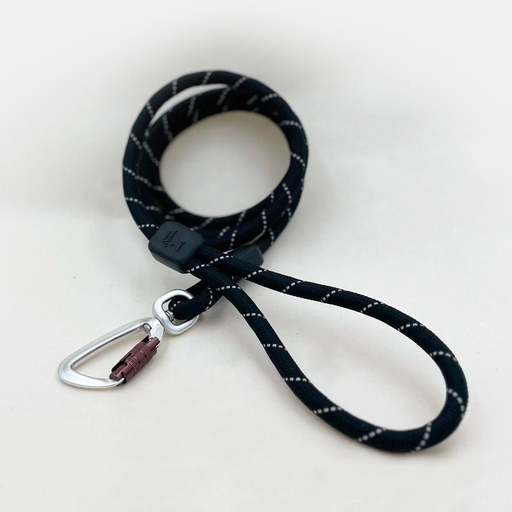Recycled Rope Dog Lead, Raven Black, 180 cm | Woolly Wolf – Sparkly Tails